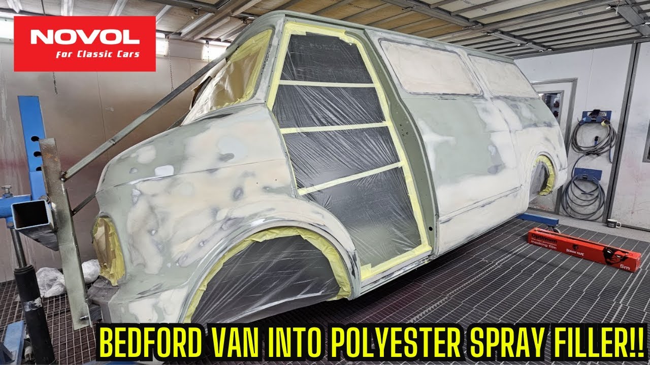 BEDFORD VAN GOES INTO POLYESTER SPRAY FILLER!! - YouTube