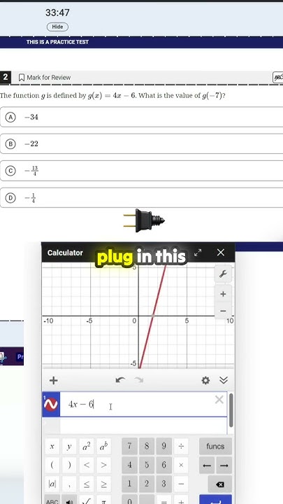 SAT Math Evaluating Linear Functions! DESMOS Hacks - YouTube