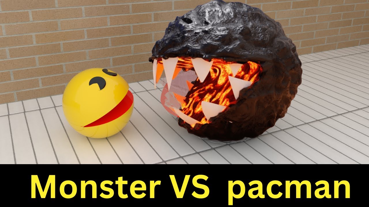 Pacman Vs Lava Monster | Pac-Man Devours Balls in the Most Beautifully ...