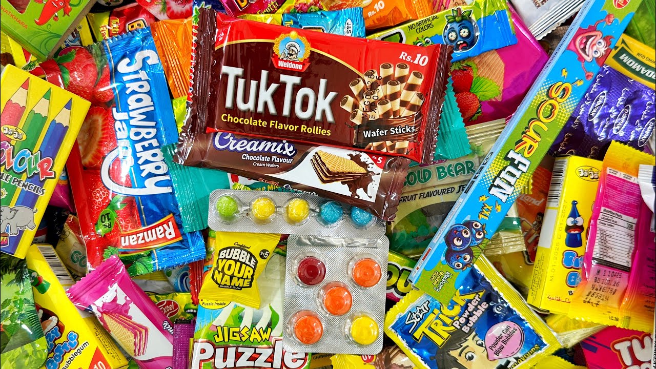 Sweet TIK TOK Candies | Cute Rainbow Lollipops and Chocolates Unpacking ...