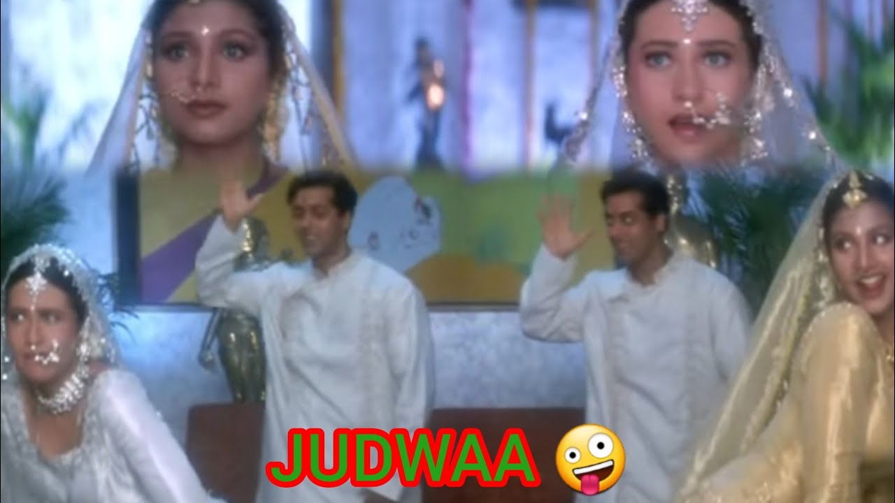 1997👈Salman Khan💪1st Double rol movie👌JUDWA🤪Salman ️Karishma ️Rambha🌹# ...