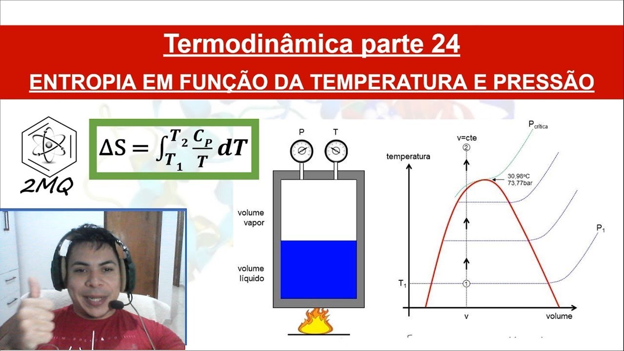 Entropia em função da temperatura e da pressão. Termodinâmica parte 24 ...