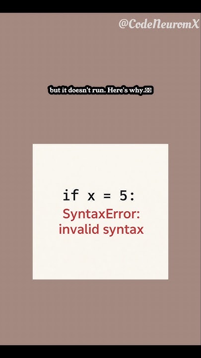 one '=' can break your code 😅 #coding#shorts#error#debugging#python#programming#trending# ...