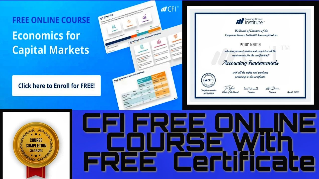 Corporate Finance Institute- (CFI) Free Online Course With Free ...