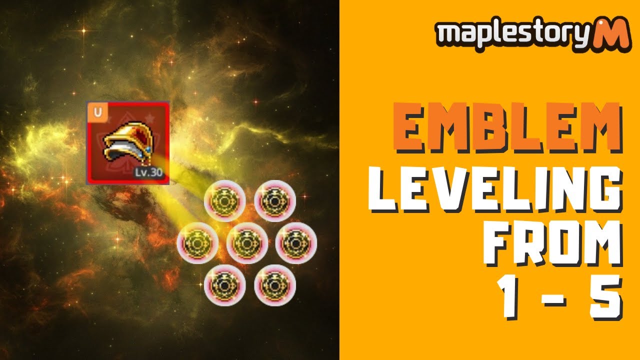 [Maplestory M] Emblem Leveling from 1 to 5 with Traces! - YouTube