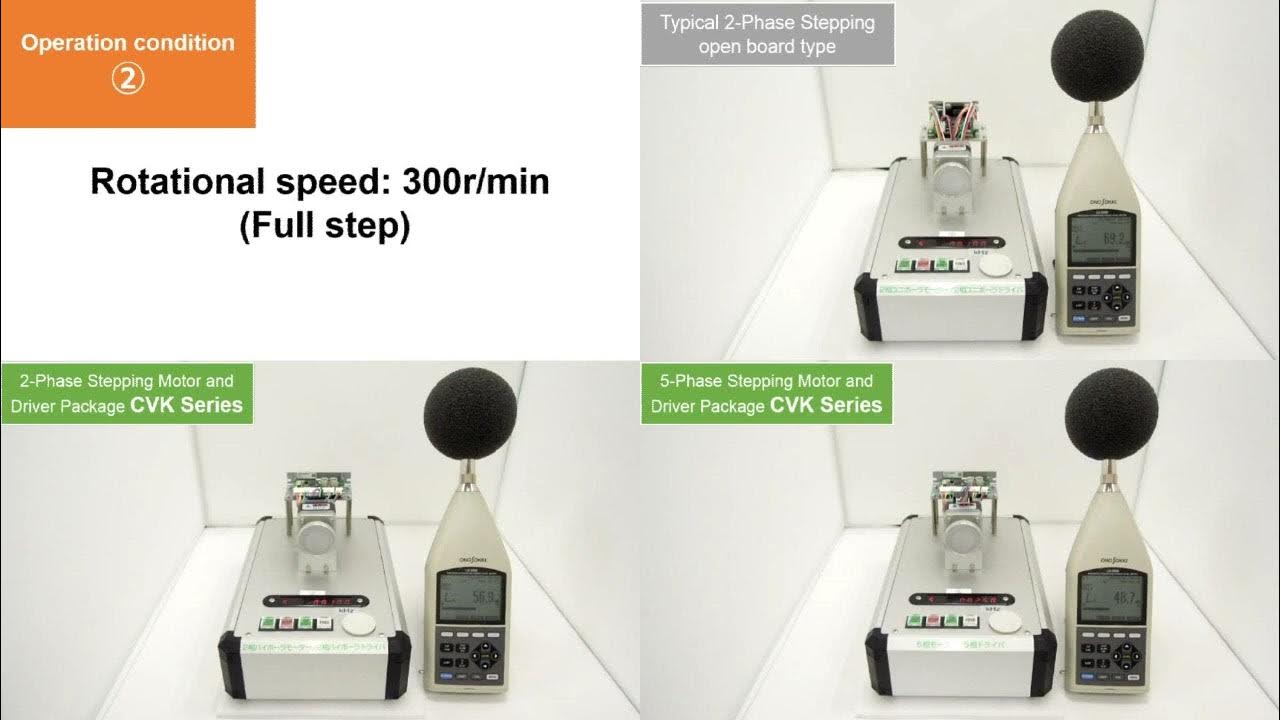 Stepper motor noise and vibration comparison - YouTube
