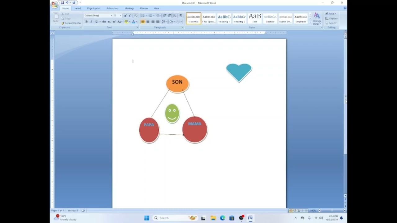 shapes smartart in MS word - YouTube