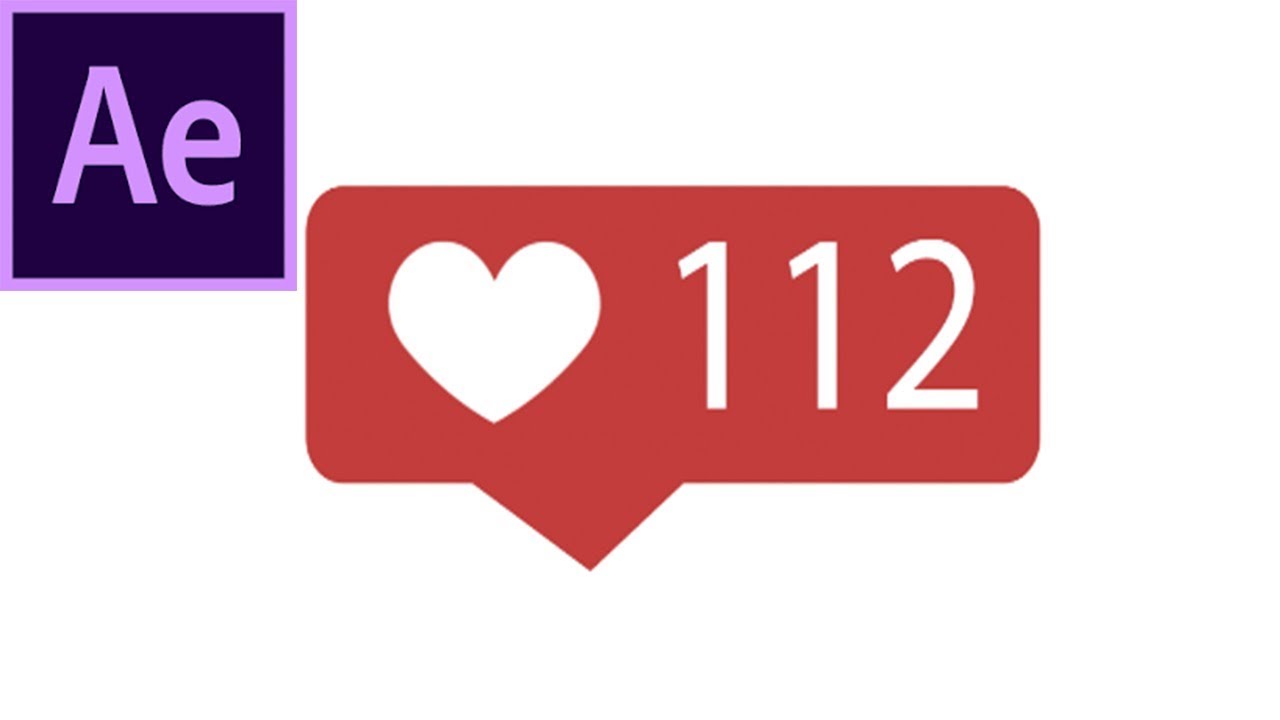 Create an Instagram LIKE Counter Animation (After Effects) - YouTube