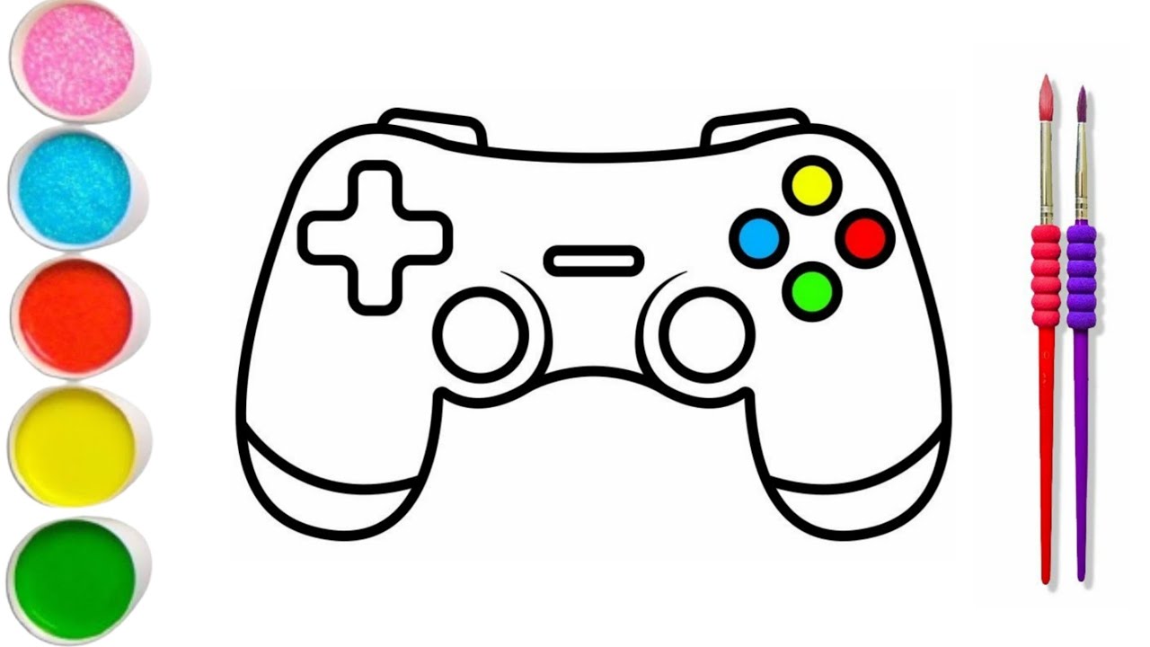 How To Draw A GamePad || Как нарисовать геймпад || Cách vẽ GamePad ...