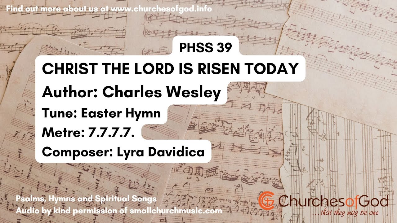 PHSS 39: Christ the Lord is Risen Today (EASTER HYMN - Multi-instrument ...