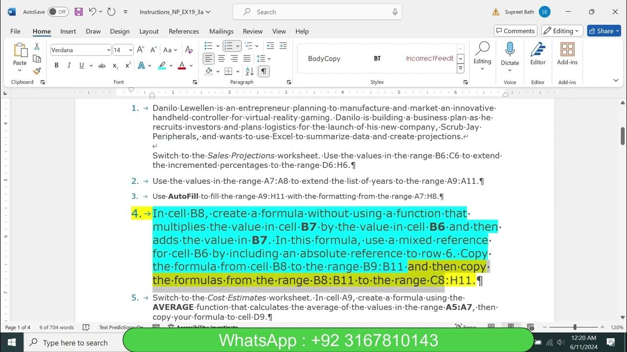 New Perspectives Excel 2019 | Module 3: SAM Project 1a | Excel Module 3 ...