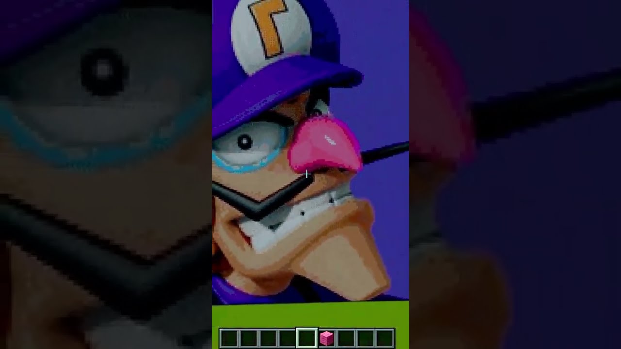 Minecraft Waluigi Pixel art #shorts - YouTube
