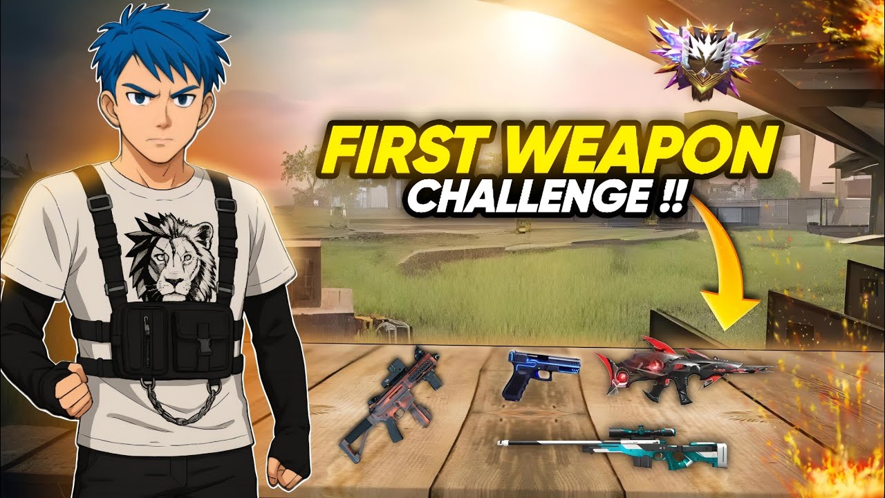 First Gun Only Challenge Garena Free Fire 🥵 - YouTube