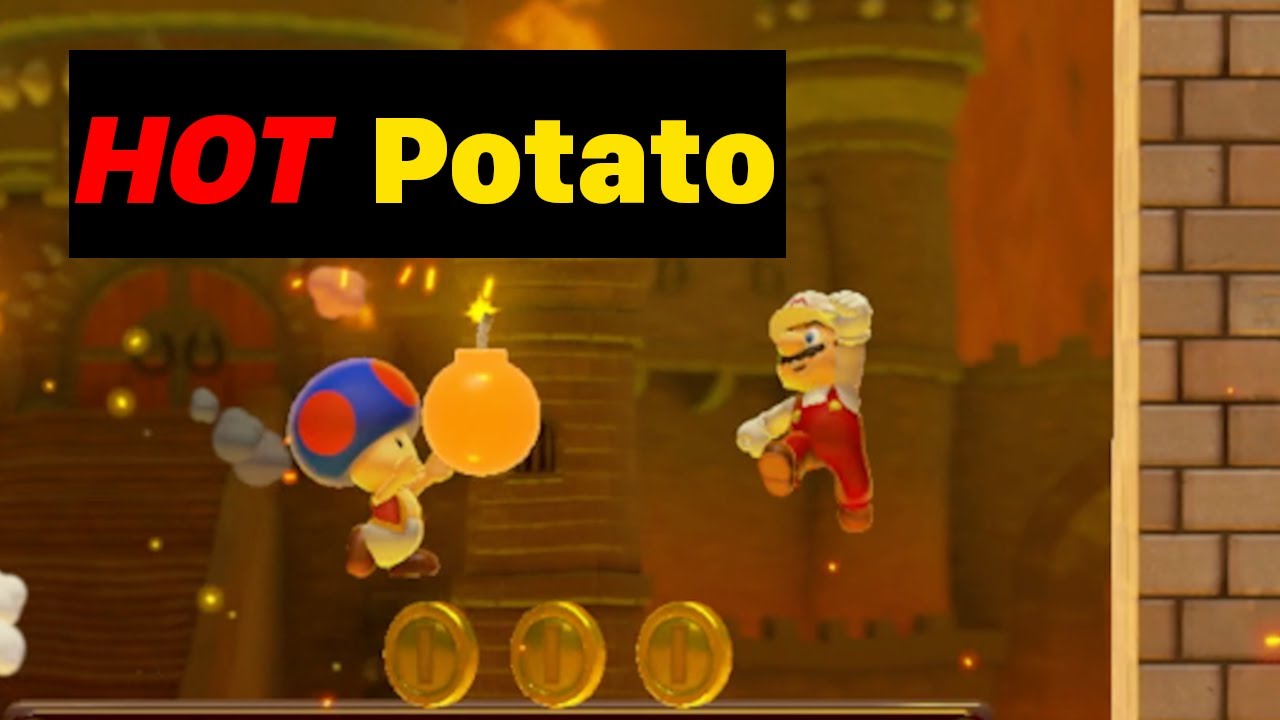 Playing HOT POTATO in the middle of a versus match | Super Mario Maker ...