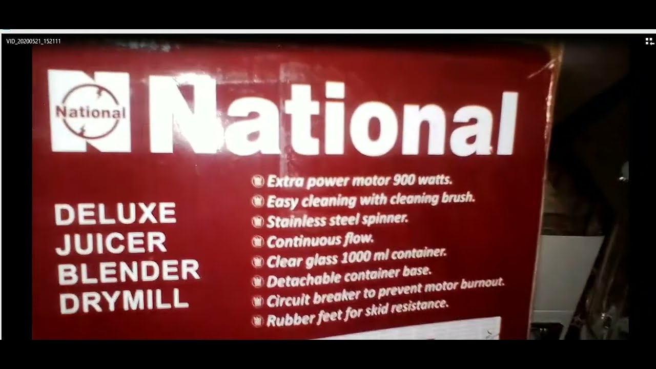 UNBOXING National Juicer machine 3 in 1, - YouTube