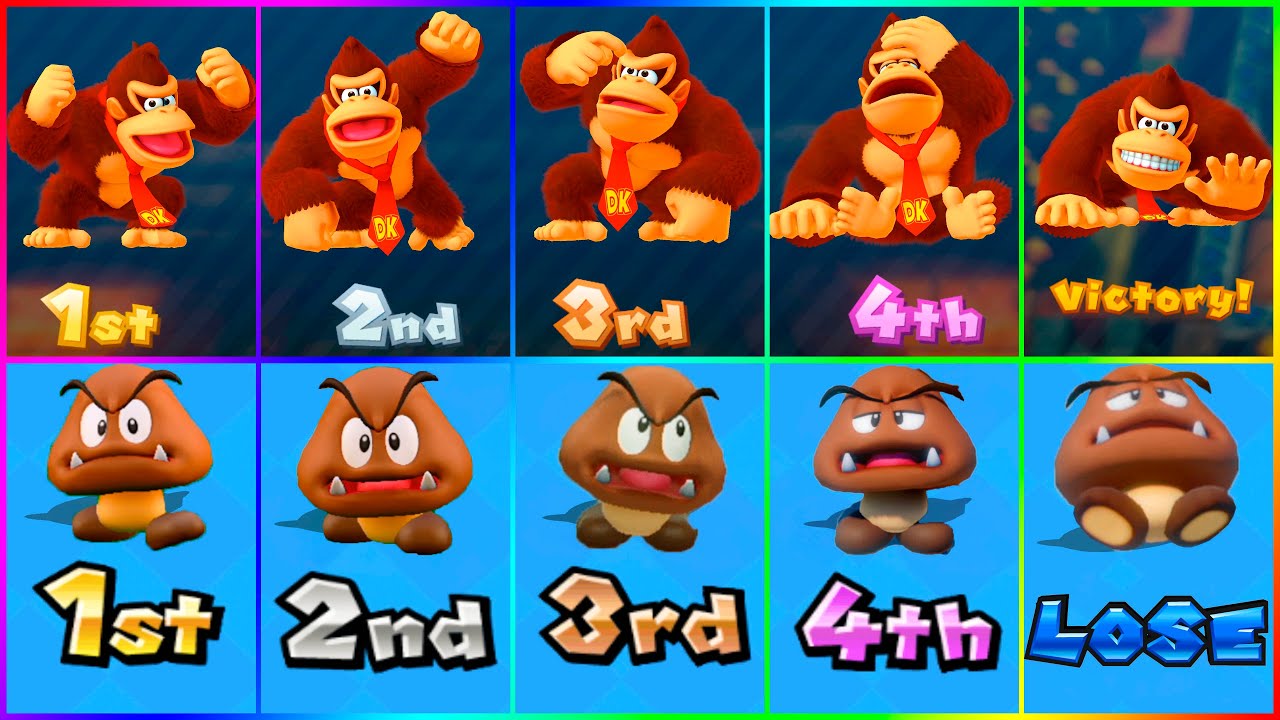 Mario Party Series - Minigames - Donkey Kong Vs Monty Mole Vs Goomba Vs ...
