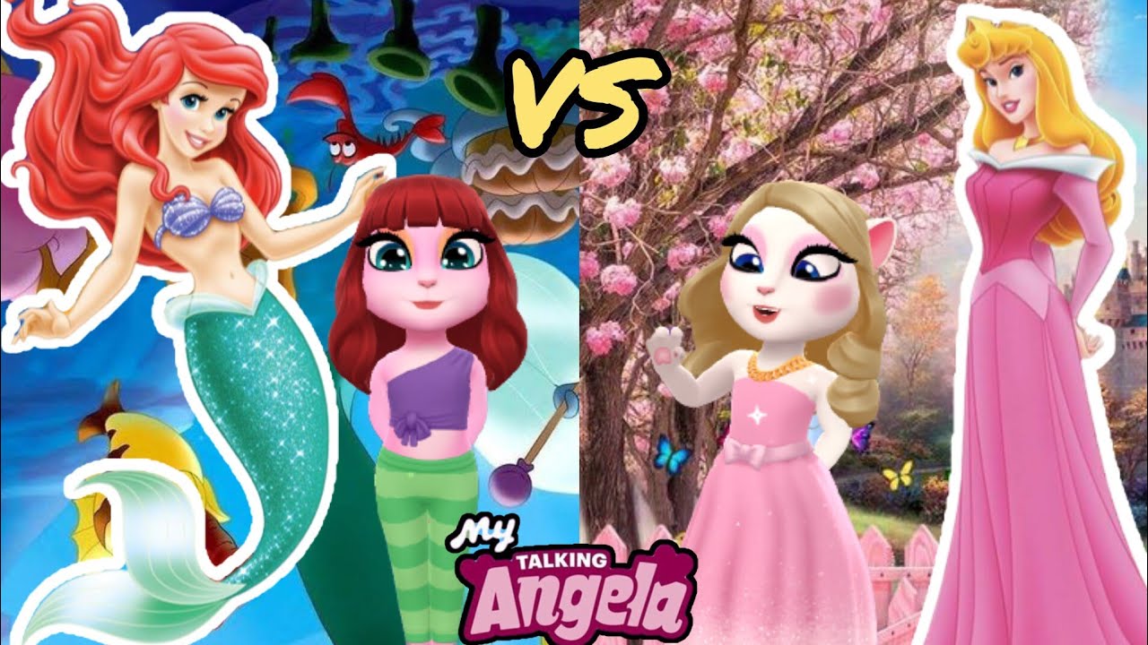 My talking Angela 2|Aurora vS Mermaid|New updates - YouTube