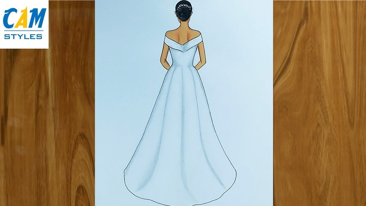 Drawing #607 | Dessin de robe blanche | #Draw #Drawing #Dresses #رسم ...