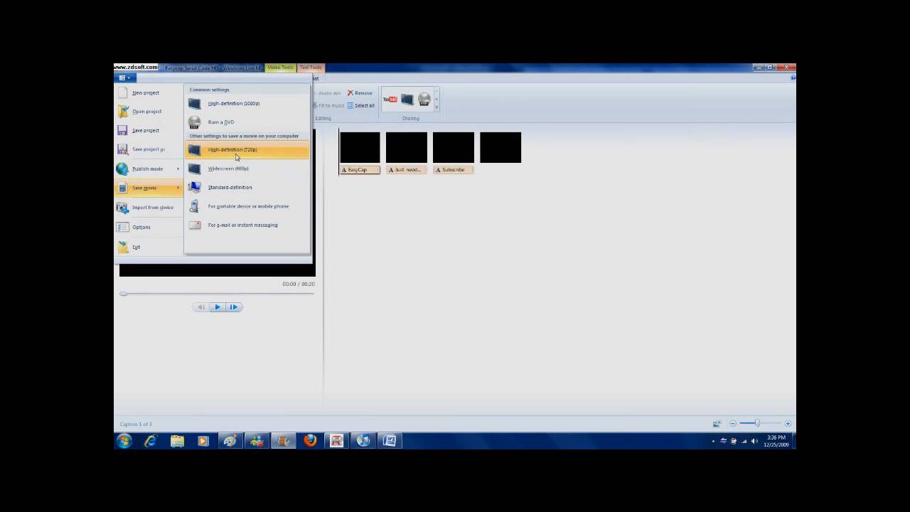 How to Upload HD Video using Windows Movie Maker On Windows/ IN HD ...