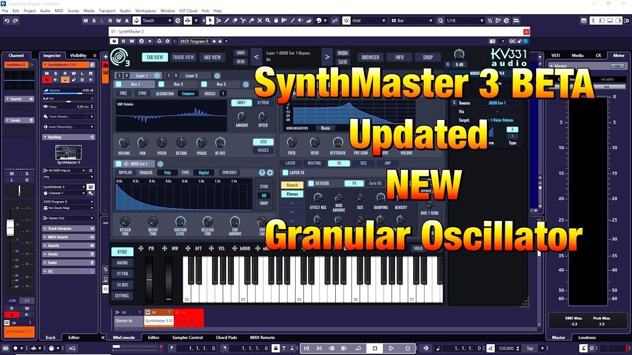 SynthMaster 3 BETA Updated With NEW Granular Oscillator - Let's Check ...