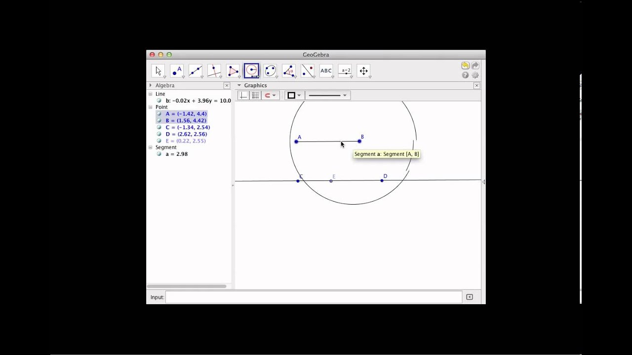 Copy a Segment Construction in GeoGebra - YouTube