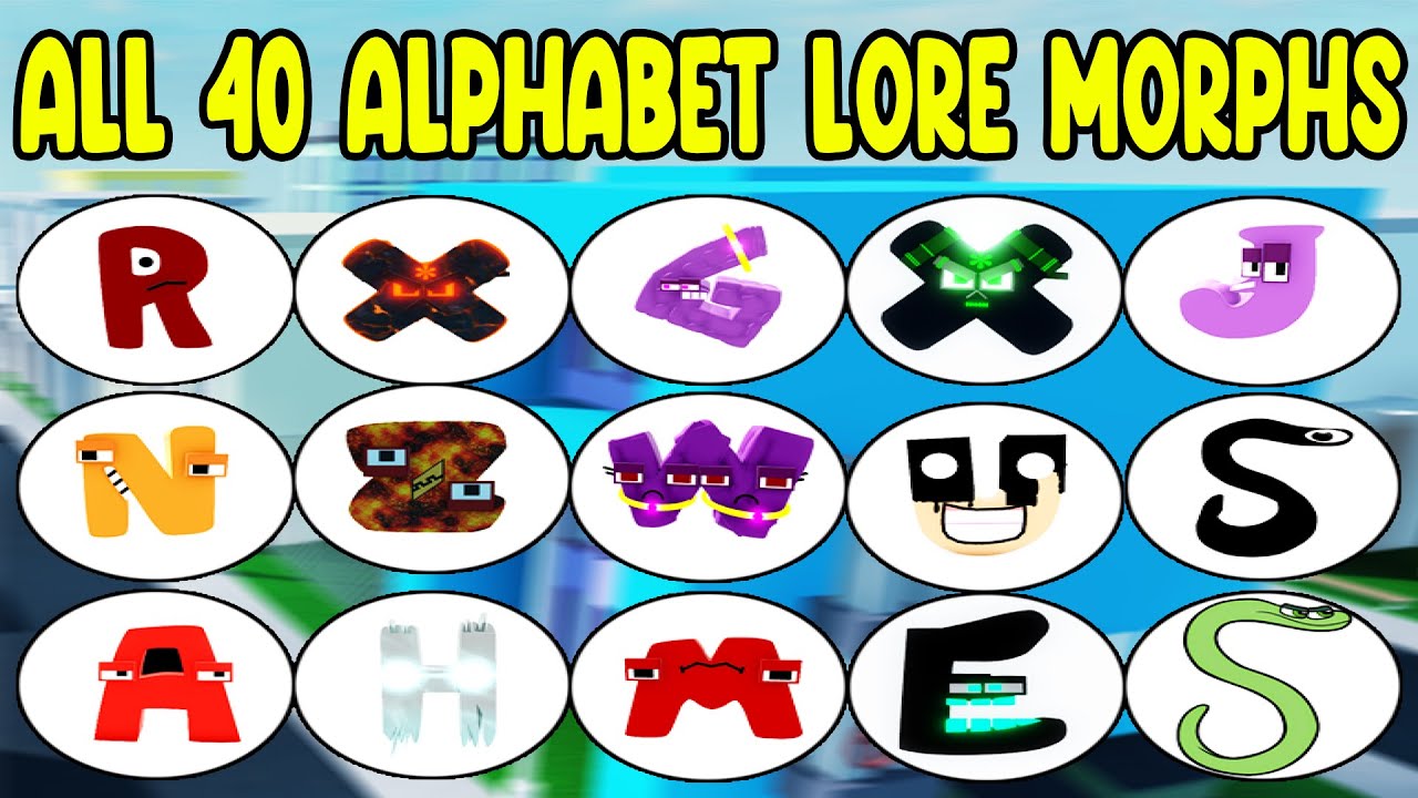 ALL - How To Find ALL 40 ALPHABET LORE MORPHS in Find the Alphabet Lore ...