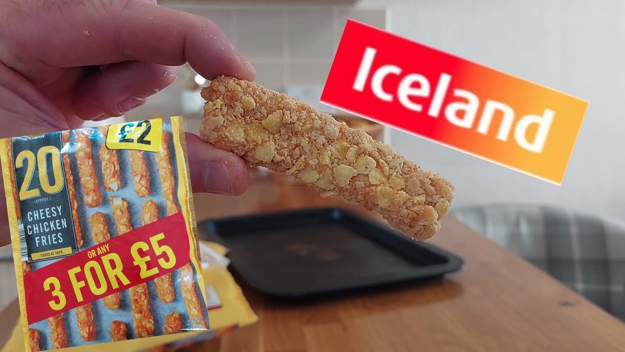 Iceland Cheesy Chicken Fries Review - YouTube