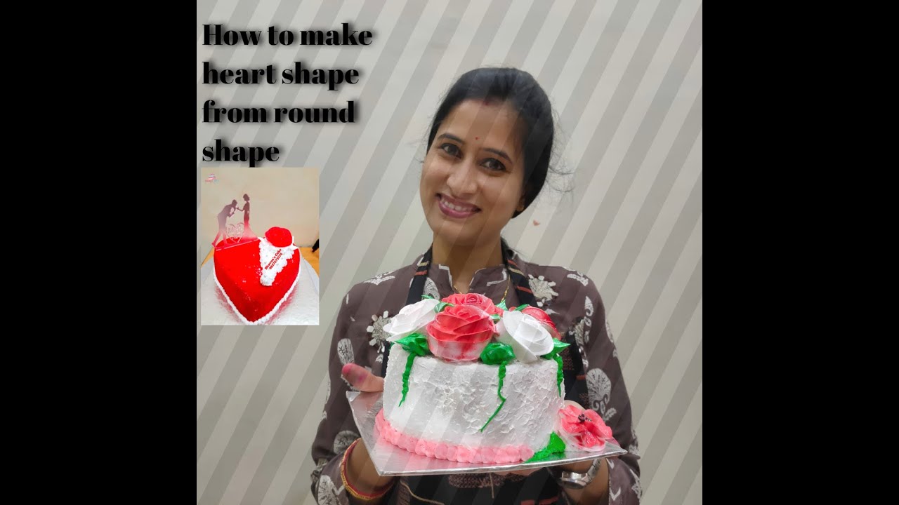 How To Make Heart Shape Cake From Round Cake YouTube how-to-make-heart-shape-cake-from-round-cake-youtube