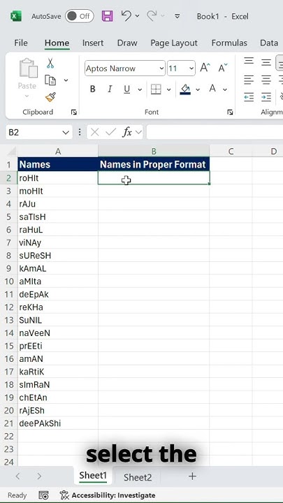 Fix Messy Capitalization in Excel | Clean Names with One Formula! #excel #microsoftoffice # ...