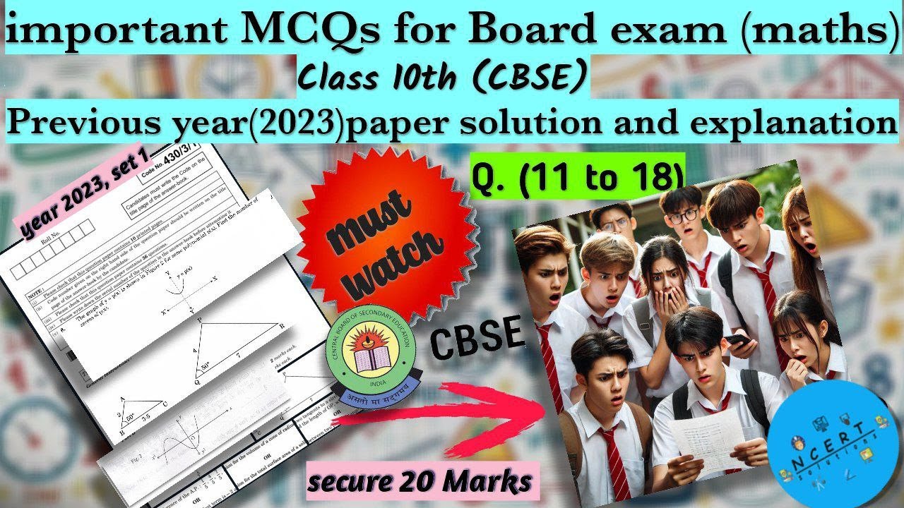 Class 10 Maths Paper 2023 Solution | CBSE Board Exam Tips | Score High ...