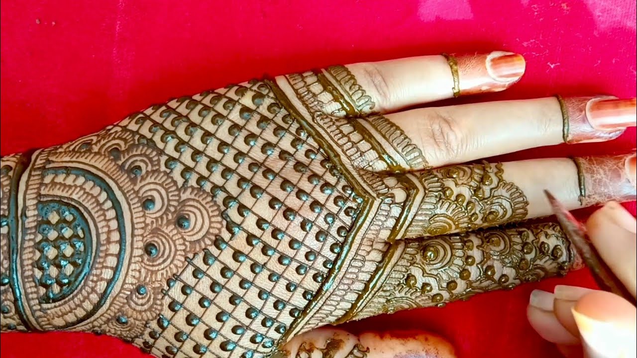 Full hand mehandi design easy back side dulhan ||Trending mehndi design ...
