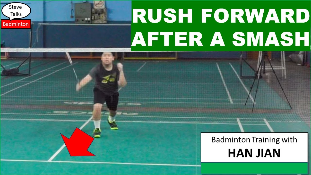 Rush forward after a smash - Badminton Training with Han Jian 20230902 ...