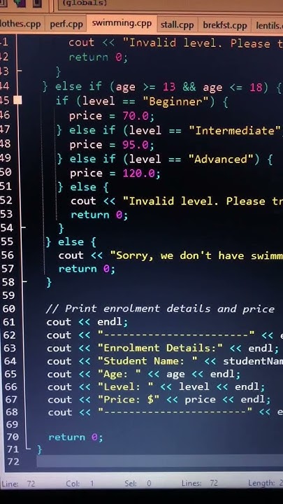 Swimming Class C Coders Codemasters Coding Codingninja Codelife