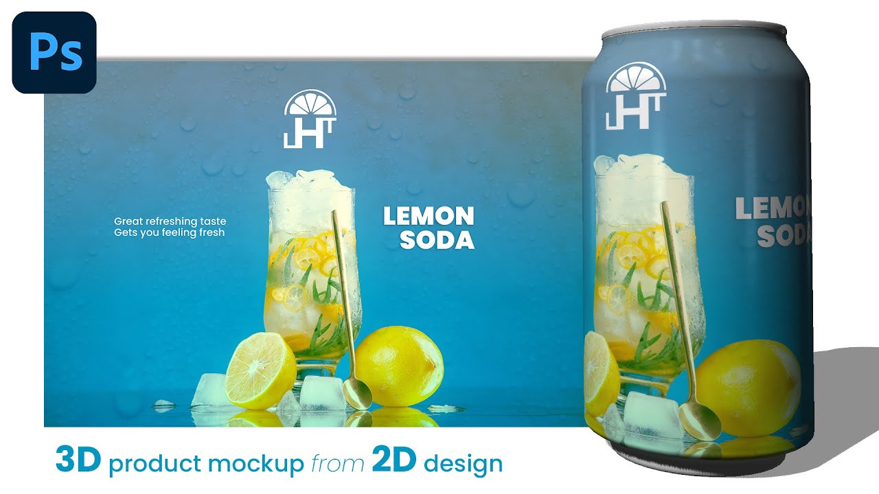 How to create 3D product mockup from 2D design in Photoshop? - YouTube