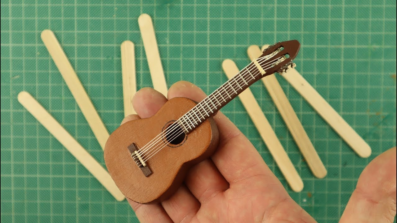 Classical Guitar Miniature | Popsicle Sticks Tutorial - YouTube