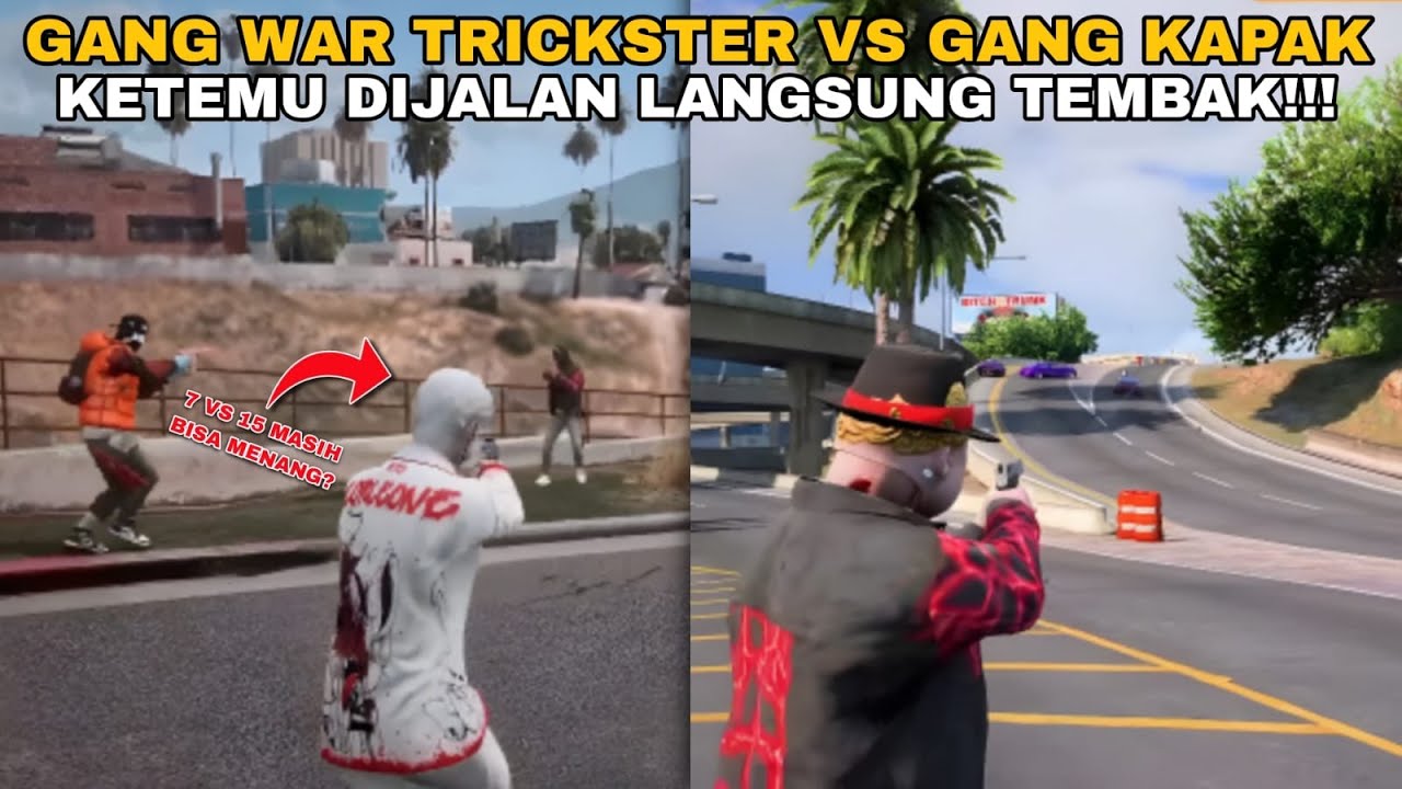 GANG WAR TRICKSTER VS GANG KAPAK BERTEMU DIJALAN!! | GTA V ROLEPLAY ...