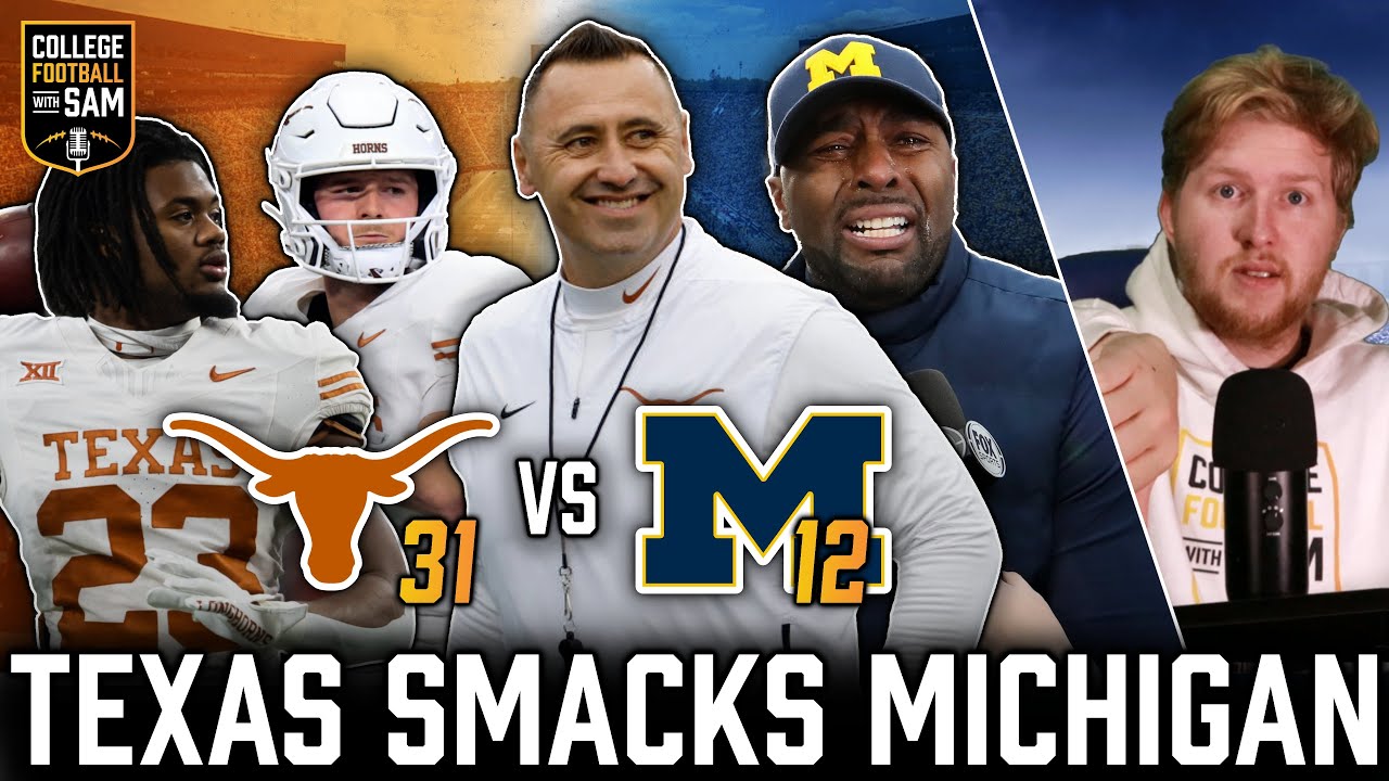 Texas Destroys Michigan: Michigan vs Texas Reaction & Analysis - YouTube