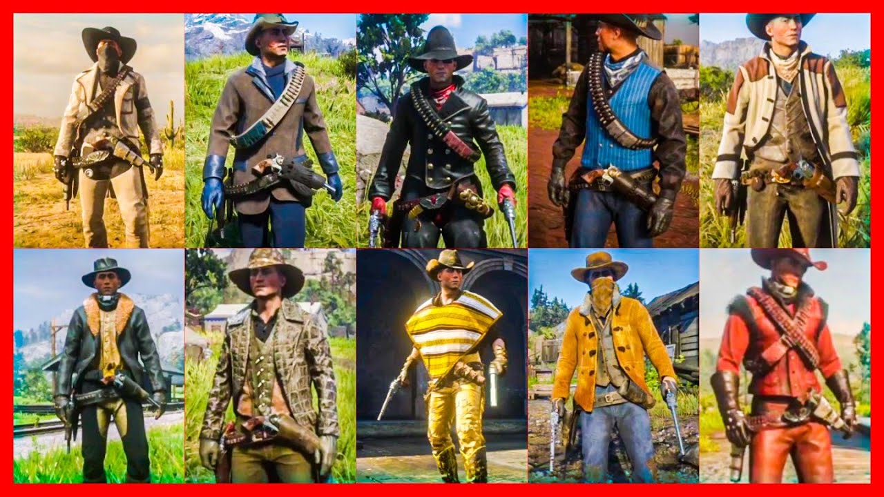 Red Dead Online Outfits of The Month #7 - YouTube