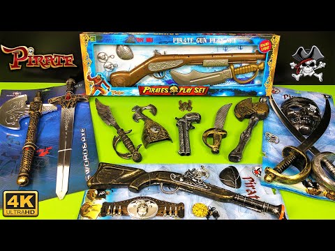 Pirates Toy Guns - Pirates Play Set - Pirate Hook - Sword - Knife (4K)