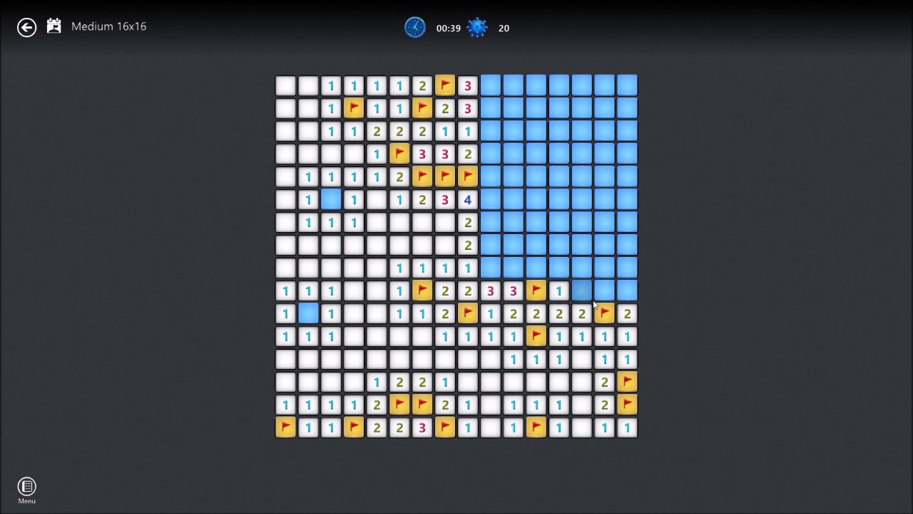 Microsoft Minesweeper Intermediate - 1:16 - YouTube
