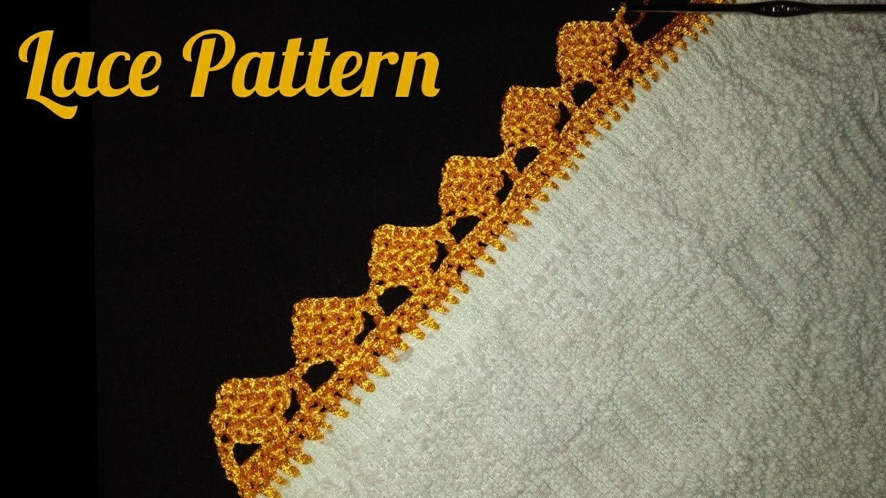 Crochet Dupatta Lace Pattern in hindi,Easy Lace tutorial,indian crochet ...