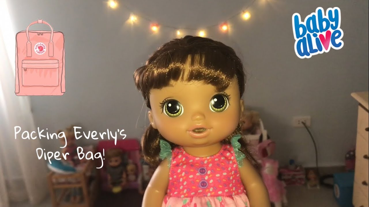 Packing Baby Alive Everly’s Diaper Bag - YouTube