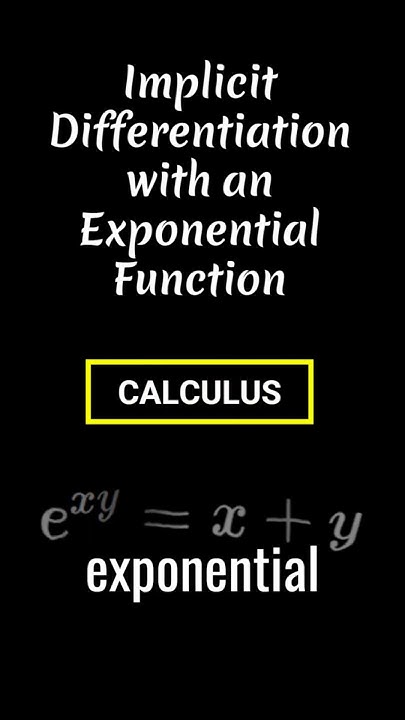 Master Implicit Differentiation with "e" - Exponential Functions! 🚀📐 Step-by-Step Guide - YouTube