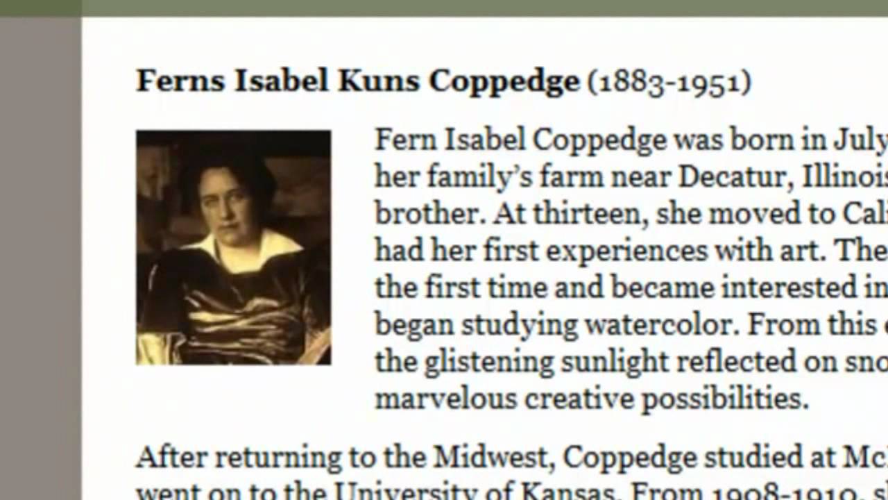 Fern Coppedge (1883-1951) | Ackermans Fine Art - YouTube