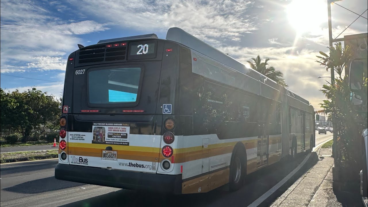 12/23/22: Honolulu TheBus Route 20 Waikiki Beach & Hotels, Bus 6027 ...