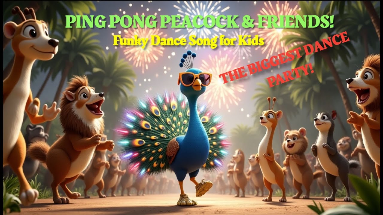 🎉 Epic Dance Bash with Ping Pong Peacock & Friends! 🦚🐯🐵 Sing, Move, and ...