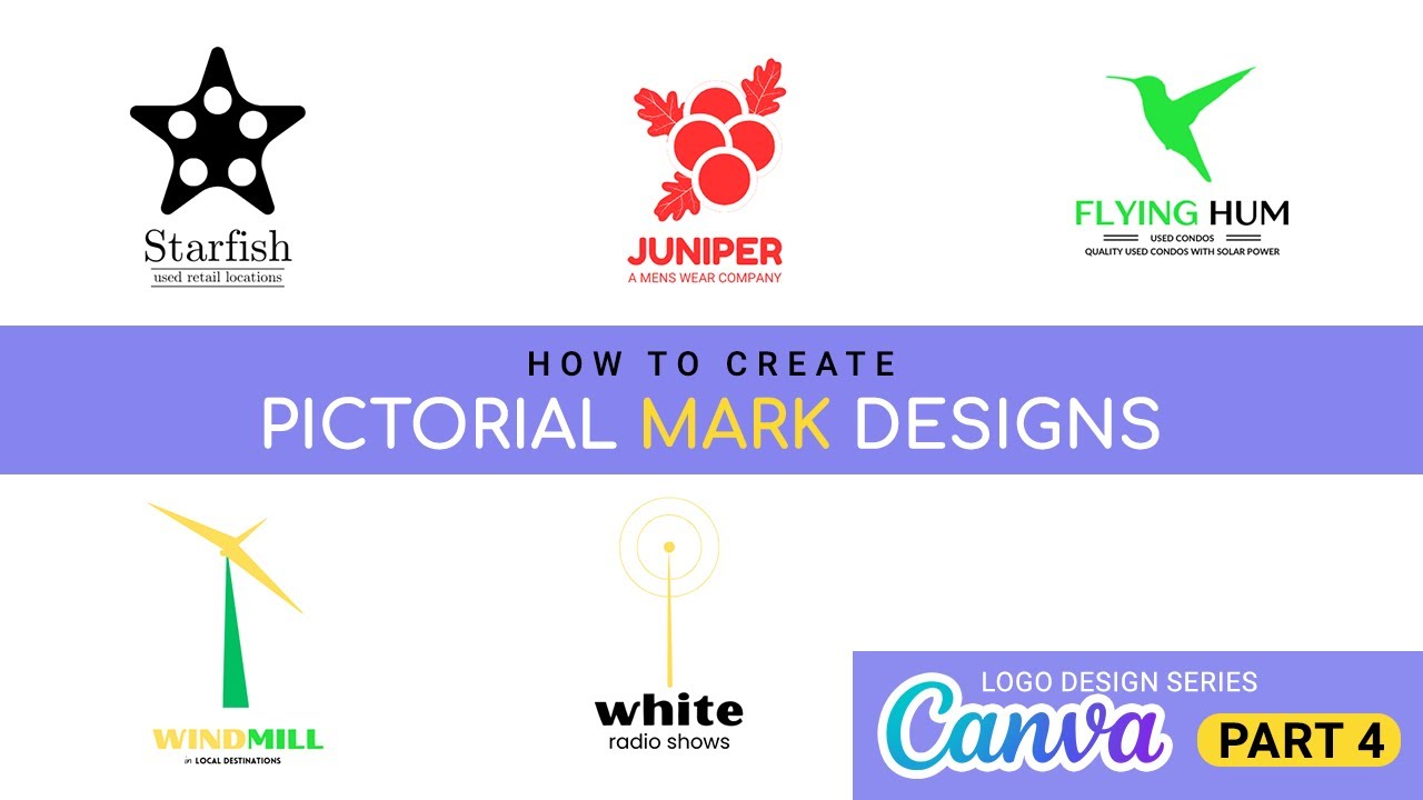 Pictorial Mark Logo Design in Canva | Part 4 of 7 | Simple Shape ...