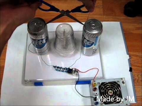 Electrostatic motor made of Plastic cup - YouTube