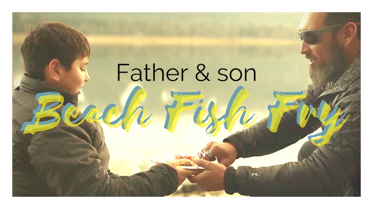 Father and Son Shore Lunch Fish Fry - YouTube