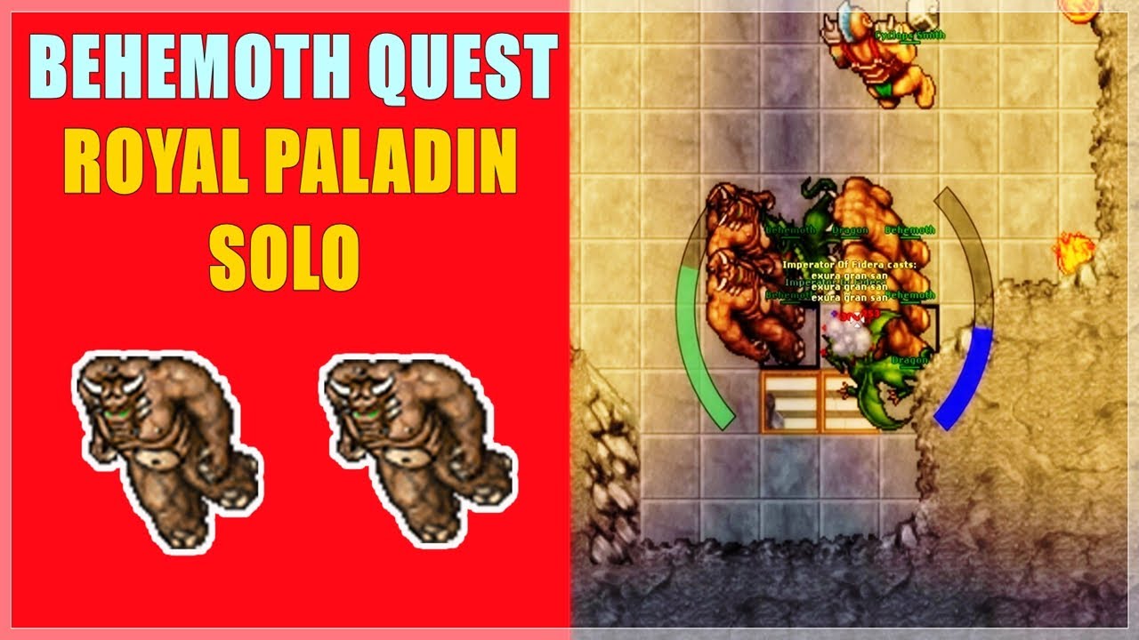 🎮 Tibia - Behemoth Quest Solo Paladin - YouTube